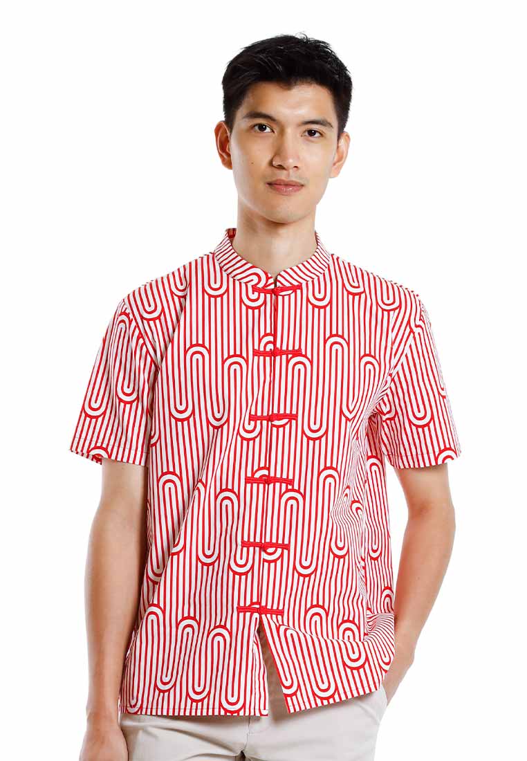 Forest Mandarin Collar Printed Men/ Ladies/ Kids Cheongsam Top CNY 202 ...
